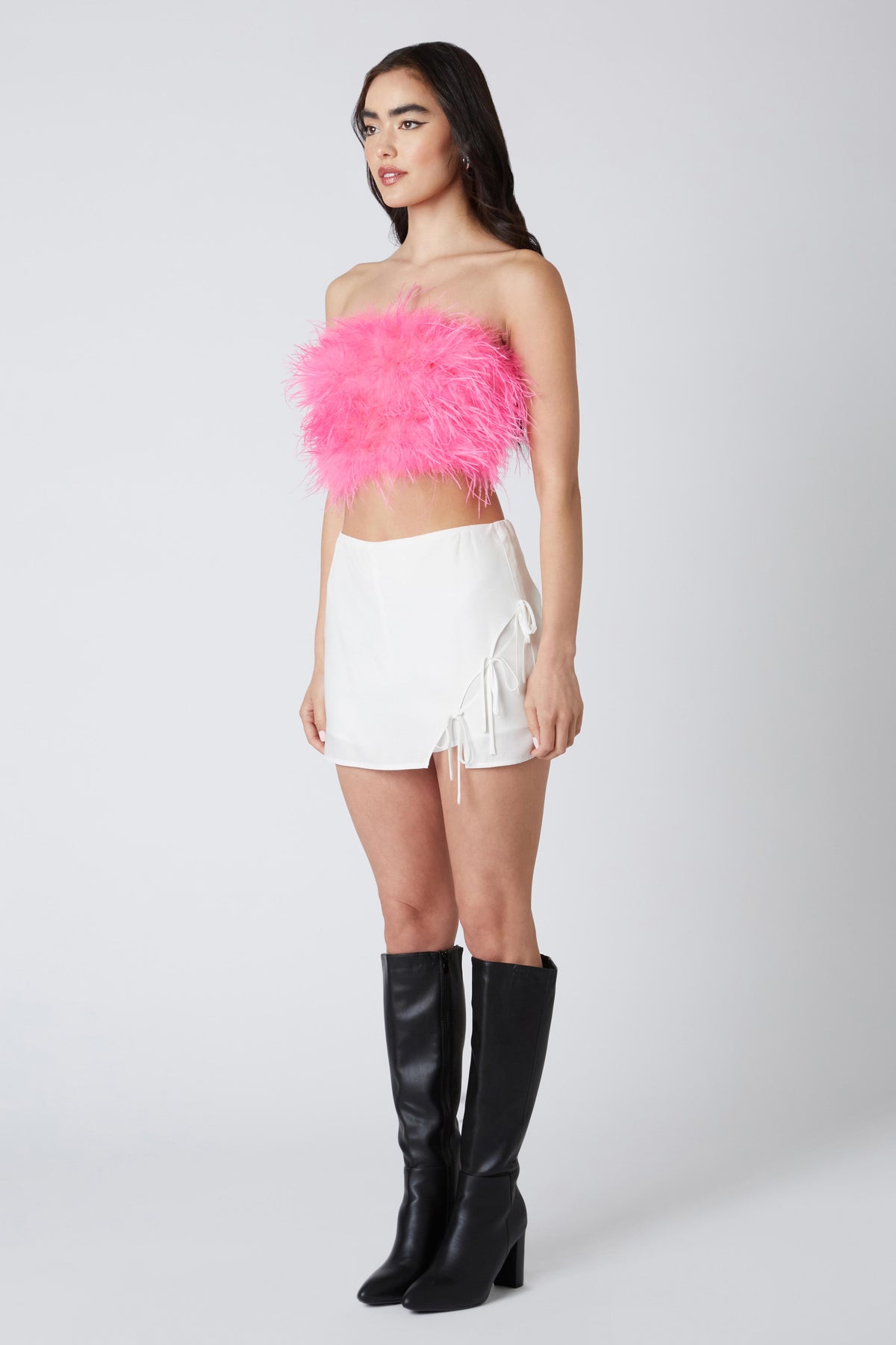 Feather Tube Top | Cotton Candy LA